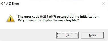 CPU Z Error ComputerBase Forum