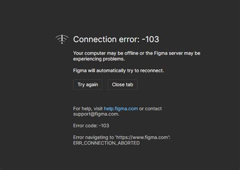 Connection Error 101 Your Computer May Be Offline Or The Figma Server