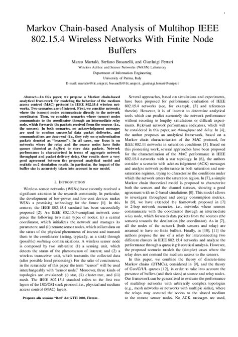 pdf multihop ieee 802 15 4 wireless networks with finite node buffers