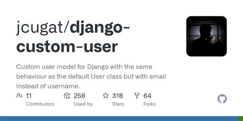 Github Jcugatdjango Custom User Custom User Model For Django With The Same Behaviour As The