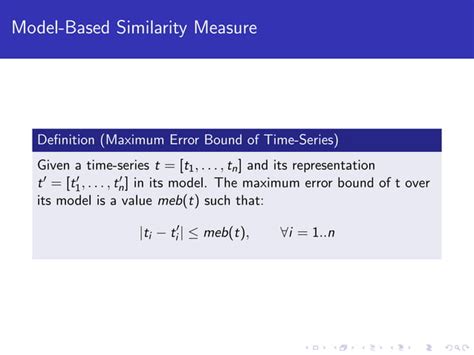 Model Based Similarity Measure In Time Cloud Ppt