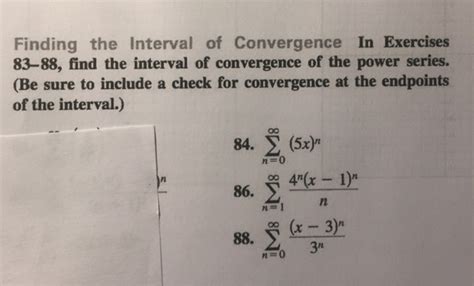 solved finding the interval of convergence in exercises