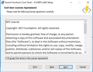Azure Functions Core Tools Installing Azure Functions Core Tools