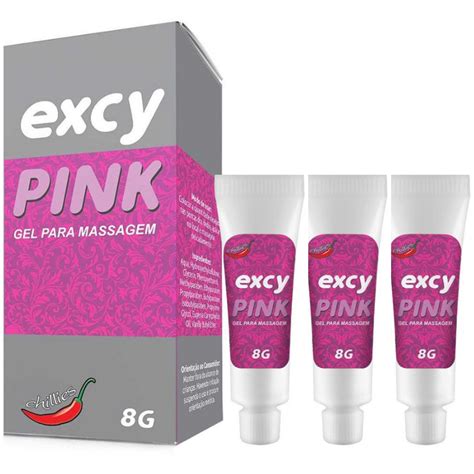Kit 03 Cremes Excitante Feminino Excy Pink 8gr Chillies Sexshop