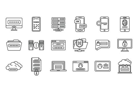 Online Multi Factor Authentication Icons Graphic By Anatolir56 · Creative Fabrica