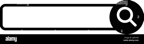 Search Box Input Field And Magnifying Glass Search Button Editable Vector Stock Vector Image