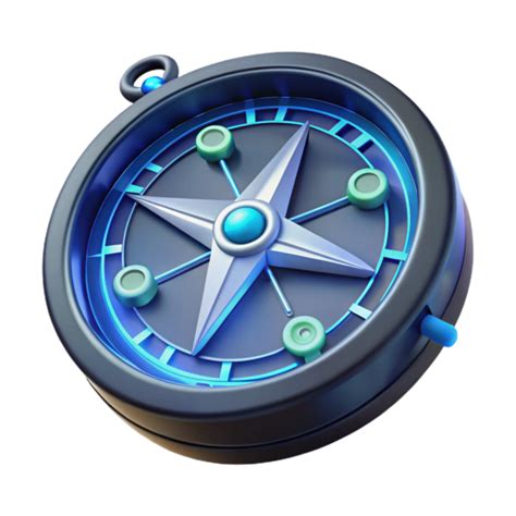 Glowing Compass Navigation Direction 56410210 Png
