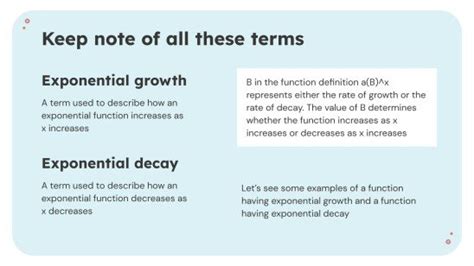 Characteristics Of Exponential Functions Google Slides