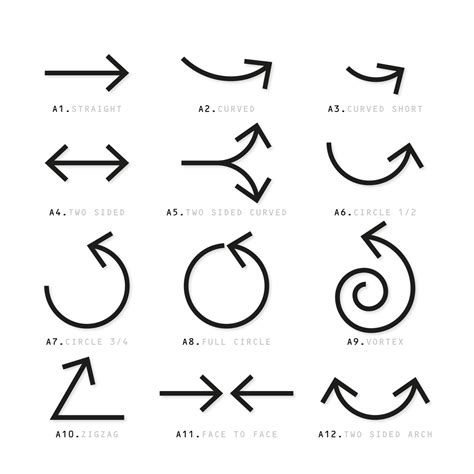 Png And Vector Arrows Set 12 Stylish Designs Post Digital Architecture