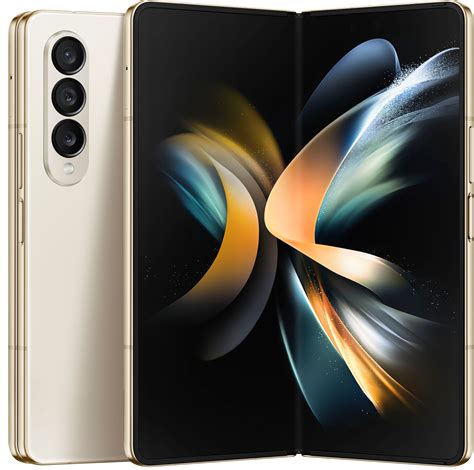 Samsung Galaxy Z Fold4 256gb Unlocked Beige Sm F936uzeaxaa Best Buy