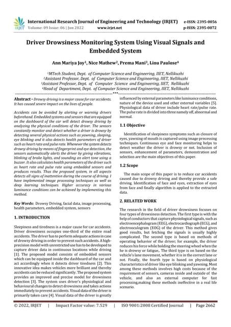 Anti Sleep Alarm For Drivers Using Arduino Project Pptx