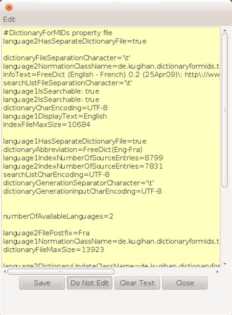 The Dictionarygeneration Gui Documentation