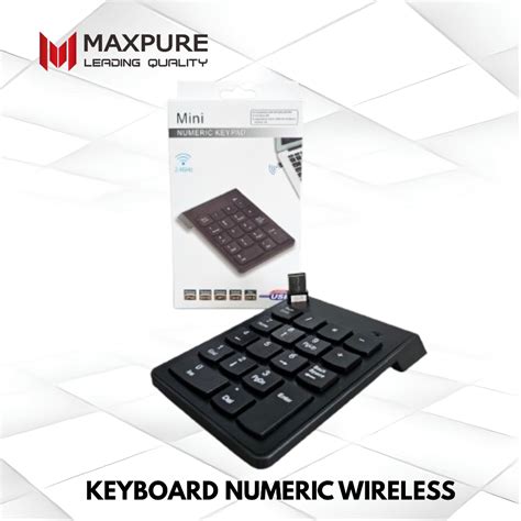 Wireless Numeric Keypad 2 4ghz Numpad Portable 10 Meter Plug N Play Number Keyboard Shopee