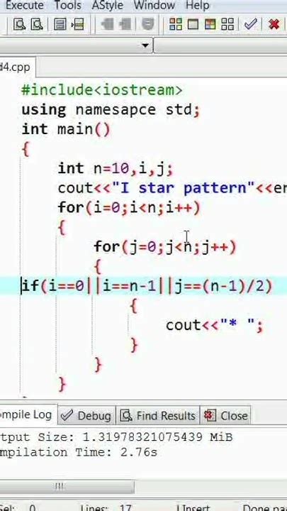 i star ⭐ pattern in cpp programming pattern coding awadh technical