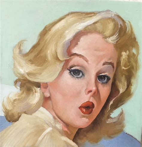 Gil Elvgren A Near Miss Right On Target1964pinup Gil Elvgren