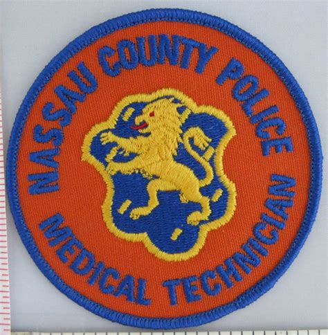 Nassau County Police Medical Technician Sew On Patch Ems Etsy Embroidered Patches Custom