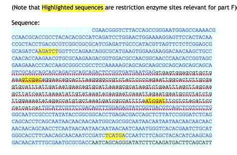 solved 2a the sequence below is a partial dna sequence