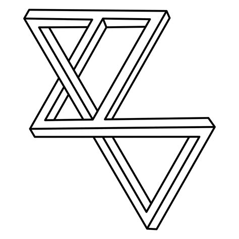 Unreal Geometric Figure Impossible Optical Illusion Shape Op Art Object Impossible Figures