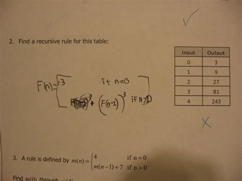 Matching A Recursive Function To A Table Math Mistakes