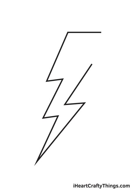 Lightning Bolt Drawing How To Draw A Lightning Bolt Step By Step
