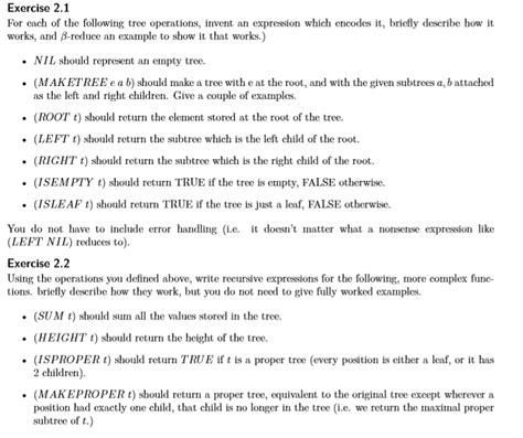 Solved Exercise 21 For Each Of The Following Tree