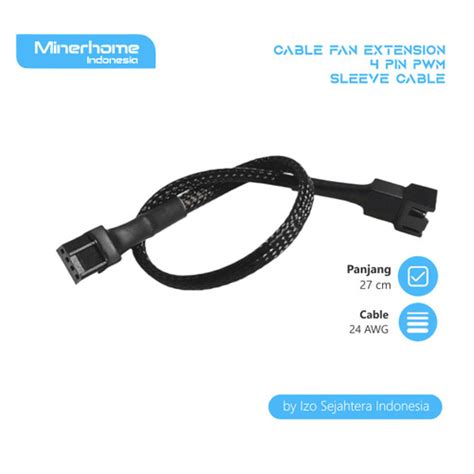 Promo Kabel Fan Extension 4 Pin PWM Sleeve Cable Kota Surabaya Minerhome Store Tokopedia