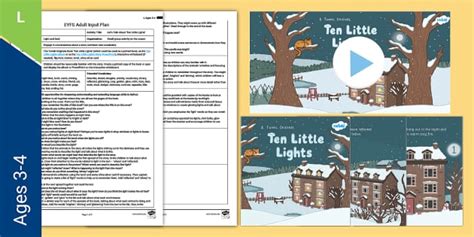 Eyfs Lets Talk About Ten Little Lights Input Planpack