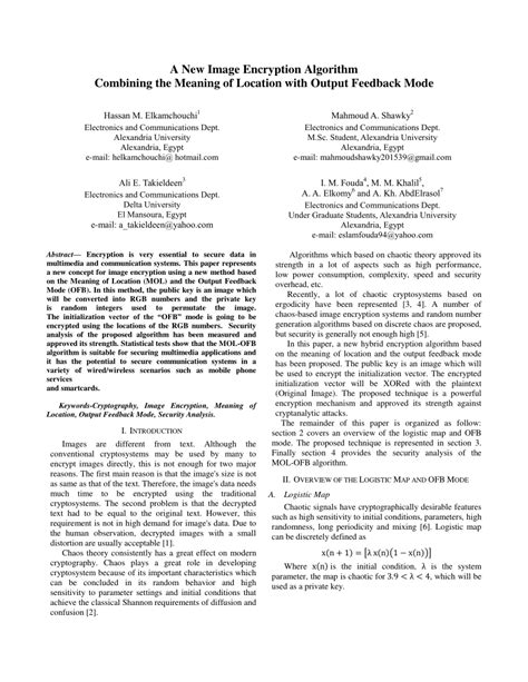 PDF A New Image Encryption Algorithm Combining The Meaning Of