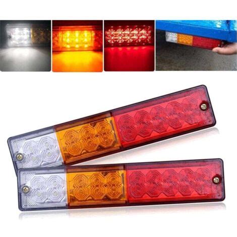 2pcs 12v Feux De Remorque Leduniversel Led Feux Arrière 20led Feux De