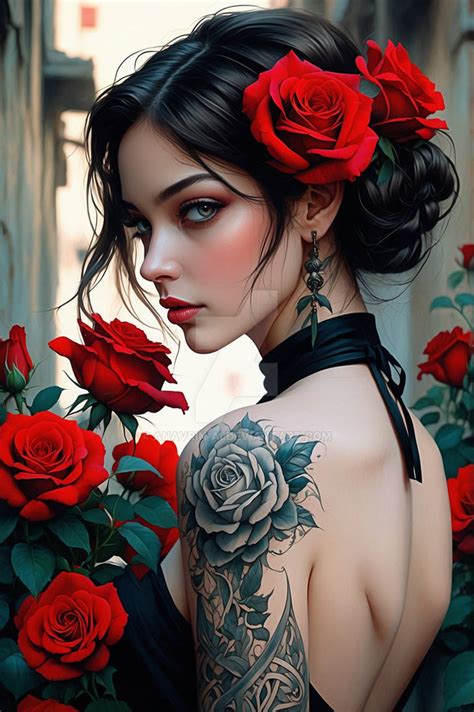 Red Rose Girl 1 By Anavrin Ai On Deviantart