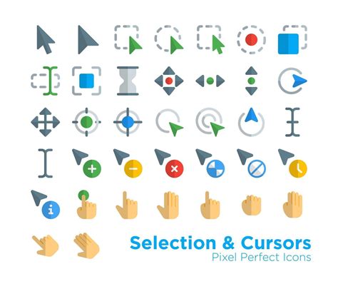 Selection Cursors Icons 2387608 Vector Art At Vecteezy