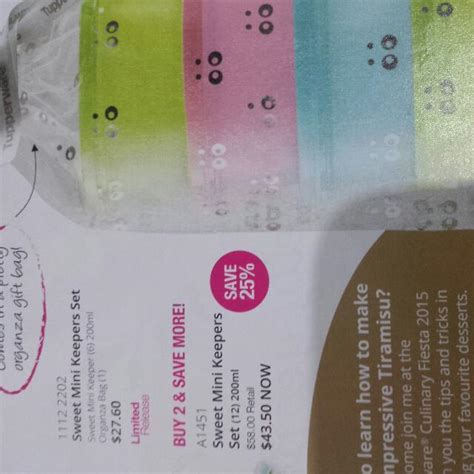 Tupperware Mini Keeper Set Tv And Home Appliances Kitchen Appliances