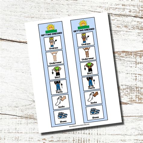 Getting Dressed Visual Dressing Sequence Morning Visual Morning