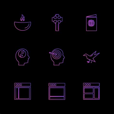 9 고품질 개요 아이콘 세트 컬렉션 크리 에이 티브 크로스 Png 일러스트 및 벡터 에 대한 무료 다운로드 Pngtree