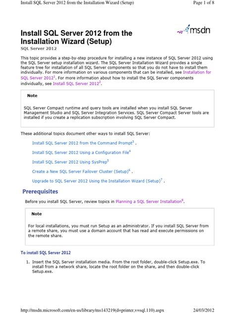 03 Installation Fromtheinstallationwizard Pdf Microsoft Sql Server Directory Computing