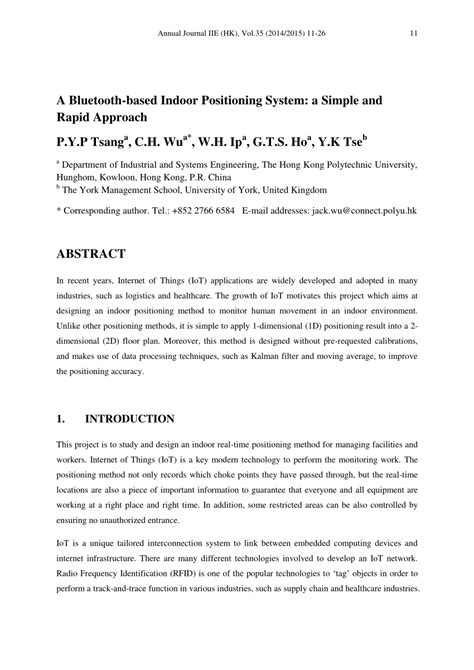 Pdf A Bluetooth Based Indoor Positioning System A Simple And Rapid Approach