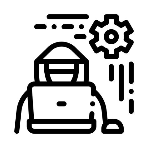 Settings Hacker Icon Vector Outline Illustration 17593907 Vector Art At Vecteezy