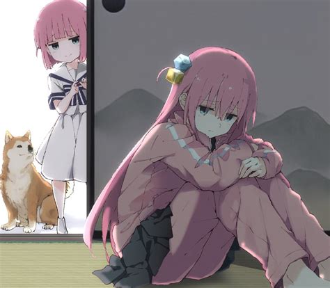 Gotoh Hitori Gotoh Futari And Jimihen Bocchi The Rock Drawn By Rauto Danbooru