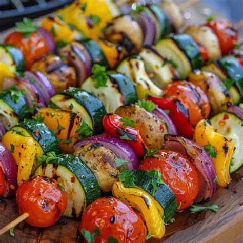 Grilled Vegetable Skewers Recipe Enhancing Flavors With Zesty
