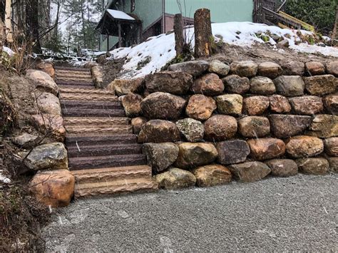 Boulder Retaining Walls Boulder Landscaping LLC