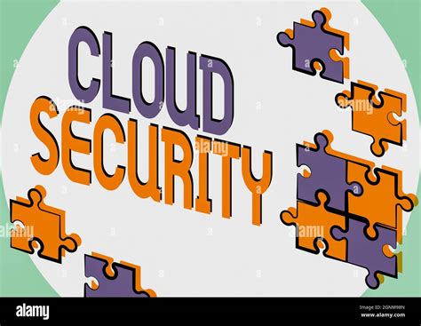 Conceptual Caption Cloud Security Business Concept Protect The Stored Information Safe