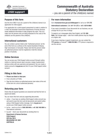 Statutory Declaration Form Australia Page Free To Edit Download Print CocoDoc