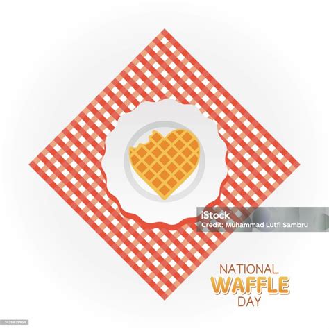전국 와플 데이 벡터 일러스트 레이 션 인사말 카드 포스터 및 배너에 적합 0명에 대한 스톡 벡터 아트 및 기타 이미지 0명