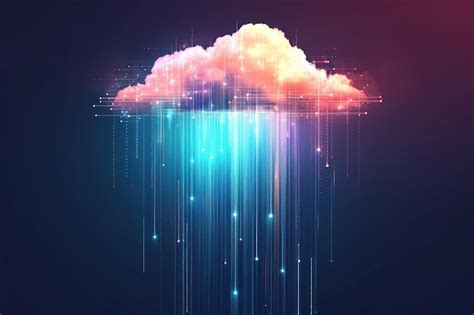 Premium Photo Cloud Computing Technology Concept Abstract Cloud Computing Background