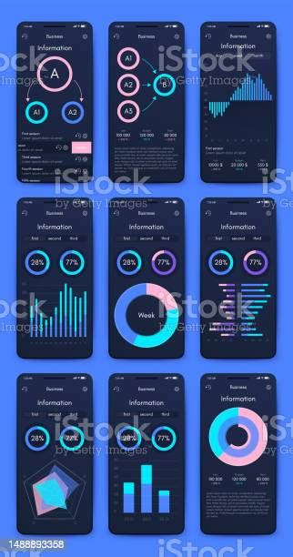 벡터 그래픽 인포그래픽은 6가지 옵션입니다 모바일 응용 프로그램 워크플로 레이아웃 다이어그램 배너 웹 디자인 6단계로 비즈니스