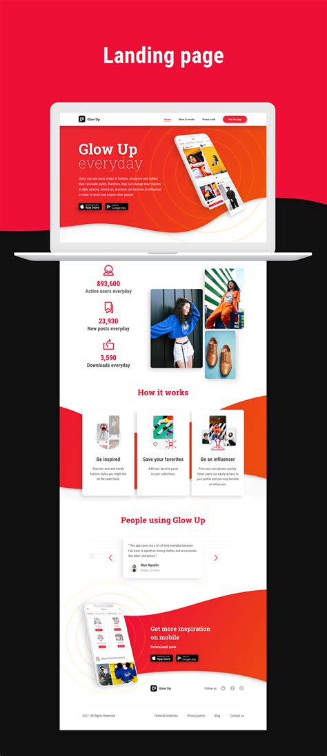 Mobile UI UX Landing Page FASHION INSPIRATION GU On Behance