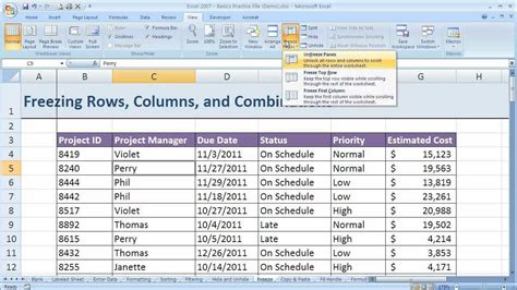 Vba To Adjust Freeze Panes In Excel
