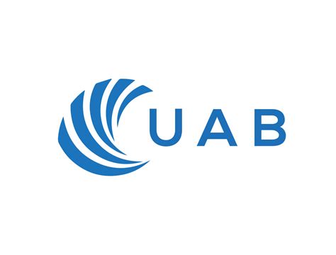 Uab Letra Logo Diseño En Blanco Antecedentes Uab Creativo Circulo