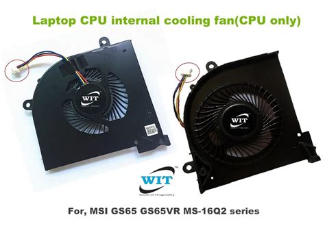 Gaming Laptop CPU Internal Cooling Fan Only CPU For MSI GS Stealth Thin RE RF P Q CPU