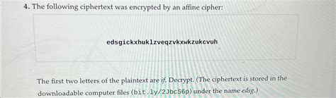 Solved Please How Do I Decrypt It Manually The Following Chegg
